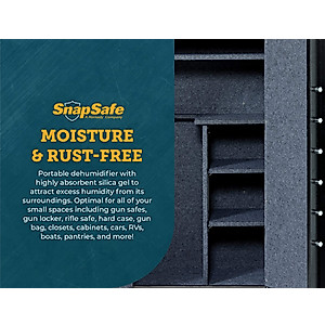 SnapSafe Rechargeable Dehumidifier Medium, 75900 -Portable Moisture Absorbers for Gun Safes & Cabinets, Closets, & Pantries-Prevent Moisture Damage for Gun Safe Accessories, Firearms in Your Gun Vault