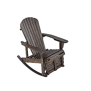 WUnlimited SW2007DB-R Adirondack Rocking Chair, Dark Brown 27.75 x 35 x 35.5