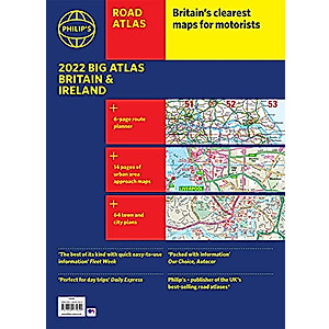 2022 Philip's Big Road Atlas Britain and Ireland: (A3 Spiral binding) (Philip's Road Atlases)