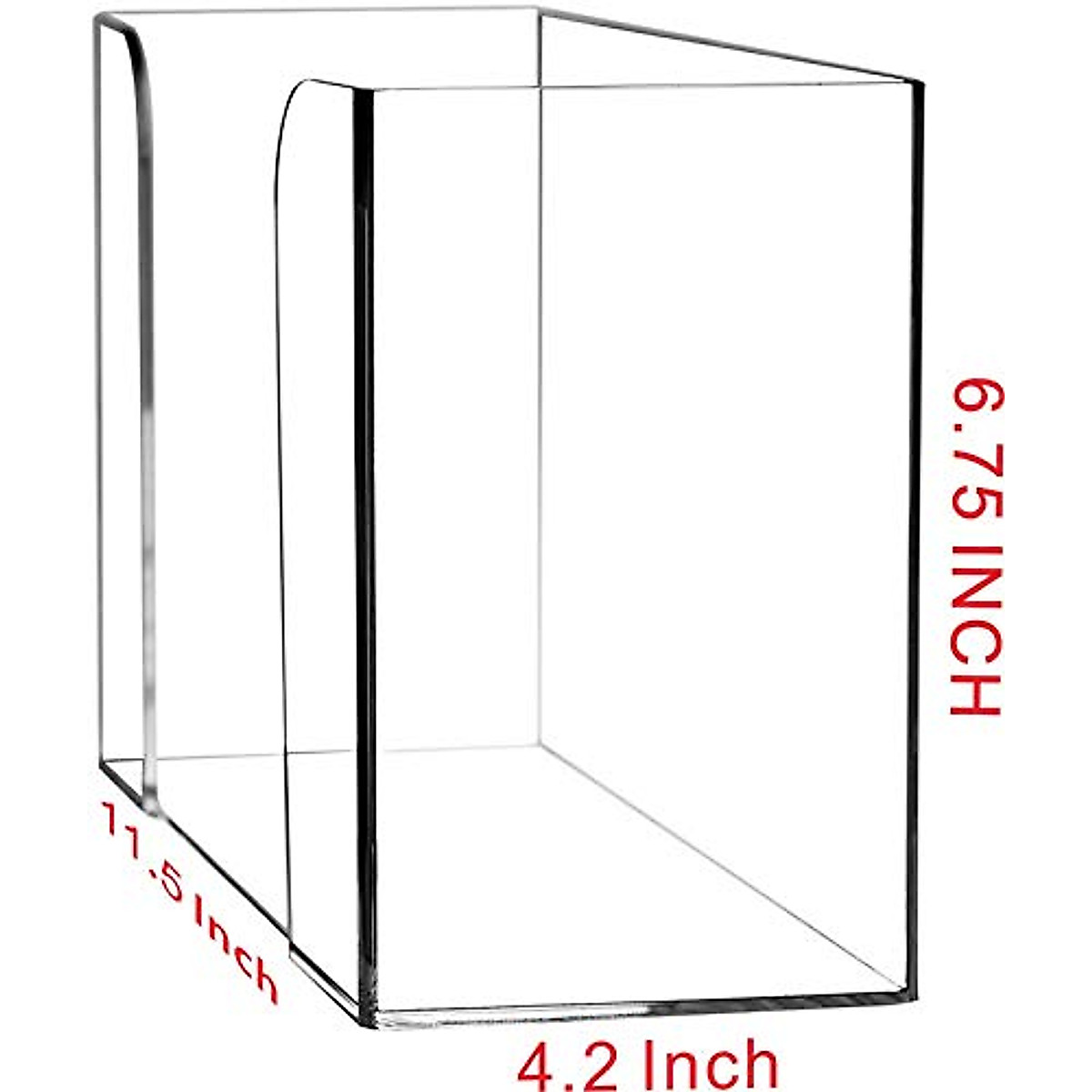 Cq acrylic Countertop Paper Towel Dispenser,Folded Paper Towel Holder,Clear Guest Towel Napkin Holder, Suitable for Z-fold, C-fold or Multi-Fold Paper Towels,Pack of 1