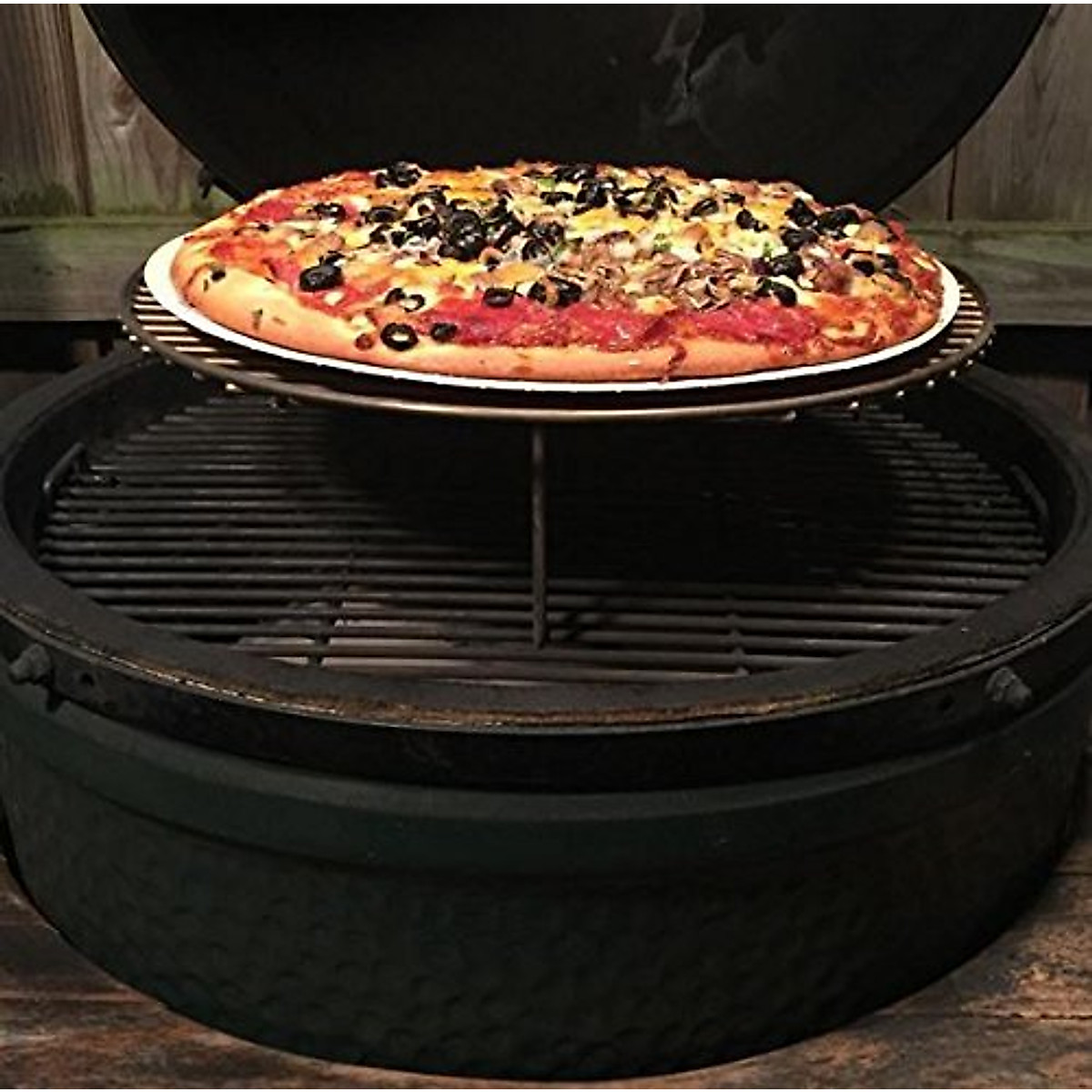 Aura outdoor products Stack Rack Grill Extender for Big Green Egg ...