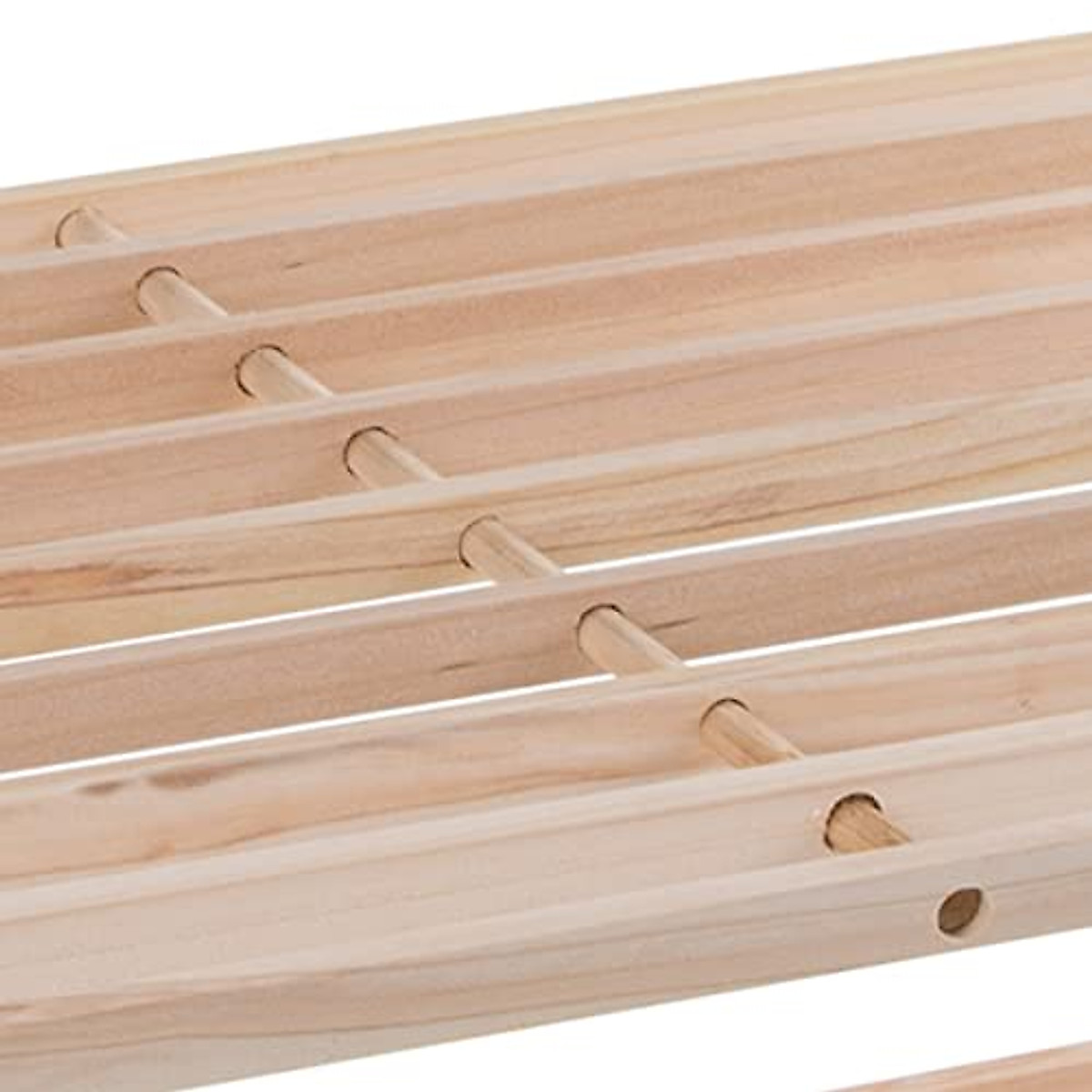 Lavish Home 4-Tier Shoe Storage Rack, Light Oak