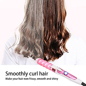 Spiral Curling Iron Electric Curling Iron, Spiral Hair Curler, Curling Iron, Hair Styling Tool (EU Plug)