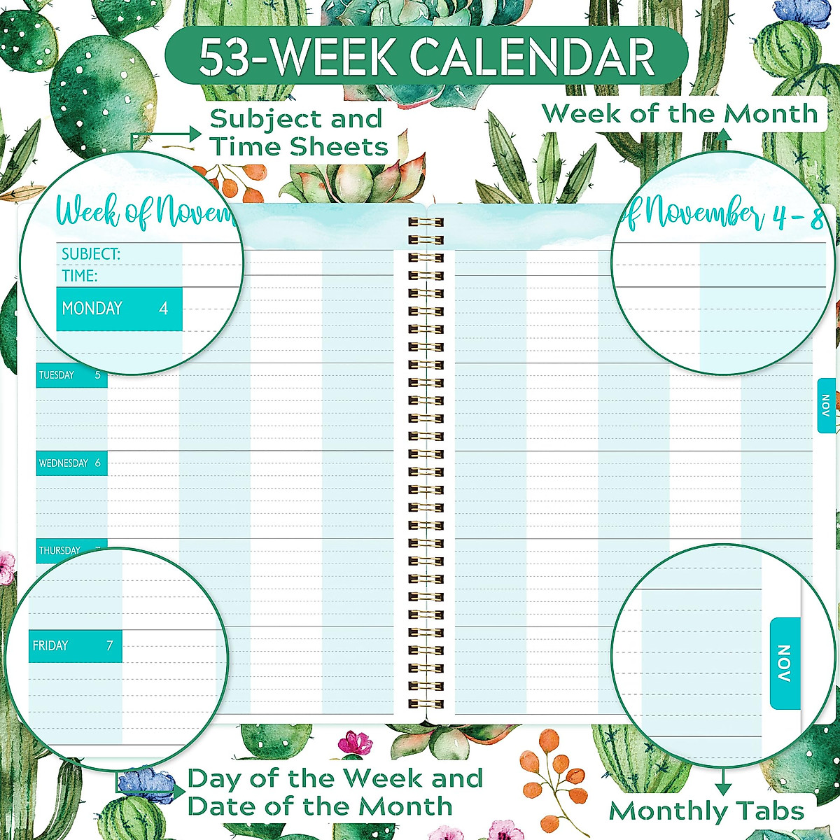 2024-2025 Teacher Planner - Lesson Planner 2024-2025 from Jul 2024 - Jun 2025, 8'' x 10'', Lesson Plan Book, Weekly & Monthly Lesson Planner with Quotes