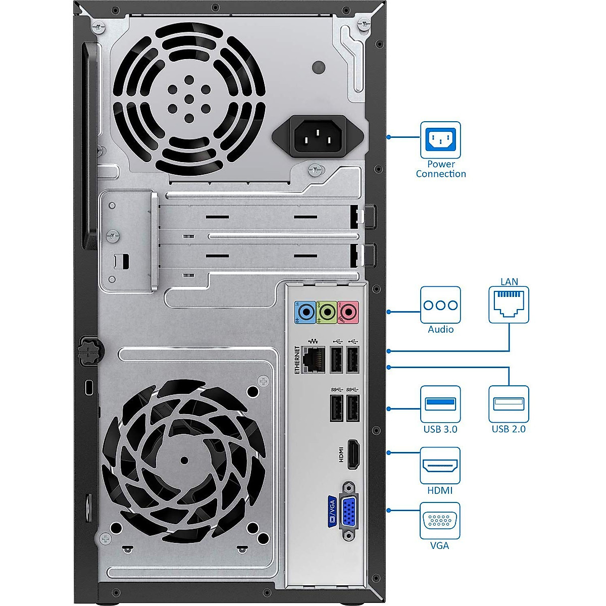 HP Pavilion 460 Business Premium High Performance Desktop Computer, Intel Quad-Core i7-7700T 2.9GHz Up to 3.8GHz, 8GB DDR4, 1TB HDD, DVD Burner, Bluetooth, Wireless-AC, USB 3.0, Windows 10