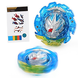 MECHGYRO Play Blade Blade Toy Set Metal Fusion Burst Sword Launcher LR Gyro B-203-02 King Helios MR. Gg.Zl-10 Bey Battling Top Toys Left and Right Launcher Grip Bay Blades 8-12 Game Set Gift for Boys