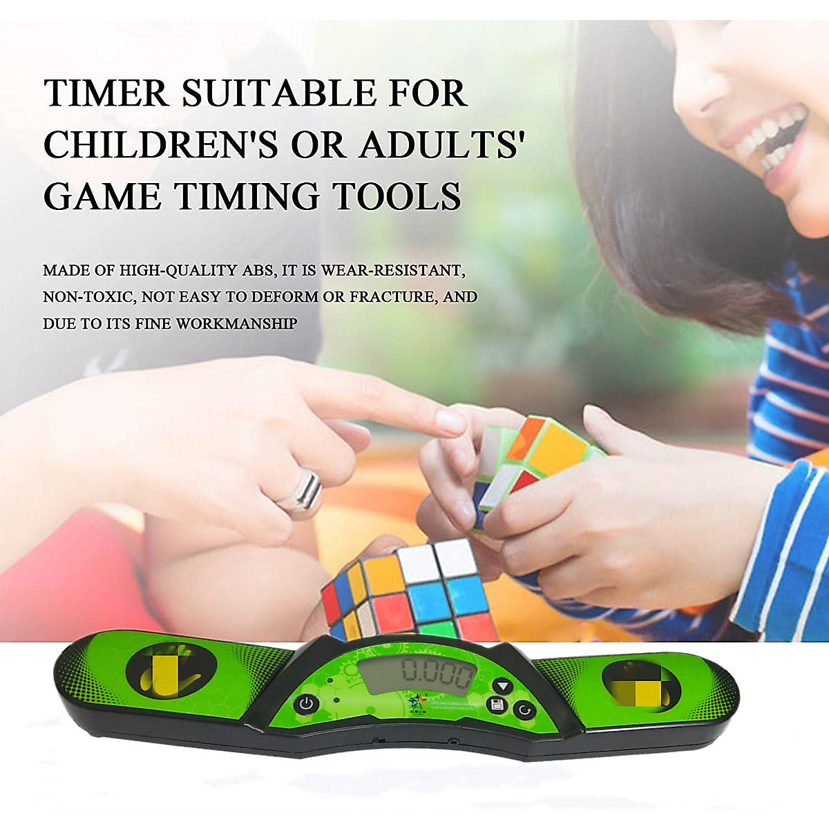 Touch Control Timer, Professional Timer Machine, Speed Timer with Display for Competition, Puzzle, Girls Boys Gift