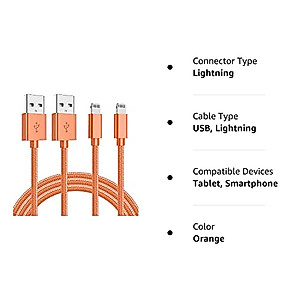 Hi-Mobiler MFi Certified Lightning Cable 2Pack 6FT iPhone Charger Nylon Braided High Speed Data Sync Cord Fast Charging Long Cord Compatible iPhone 13/12/11Pro Max/11Pro/11/XS/Max/XR/X/8/8P/7 More