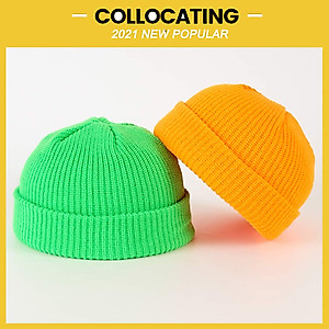 Winter Beanie Hats Unisex Beanie Knit Caps Classic Warm Winter Hats (White)