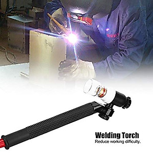 Welding Torch, NP17 TIG Torch 4 Meter TIG Welder Argon Arc Soldering Tool, 13.1ft Red Red Portable Lightweight TIG Welding Torch