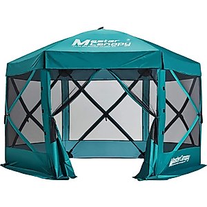 MASTERCANOPY 10x10 Portable Screen House Room Pop up Gazebo Outdoor Camping Tent with Carry Bag (10x10,Green)
