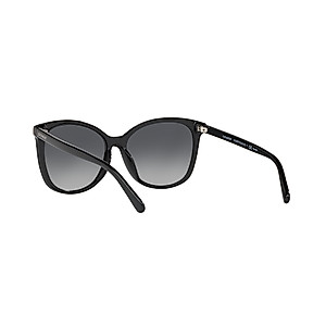 Coach HC8271U Universal Fit Sunglasses, Black/Dark Grey Gradient Polarized, 57 mm