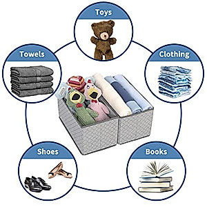 ShanSon Fabric Storage Bins 2 Pack One Click Installation Storage Cubes with Lids Foldable Storage Baskets with Cover for Home Bedroom Kids Room Closet Office Nursery and Toys Organization Grey