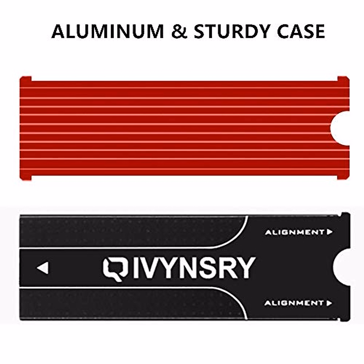 QIVYNSRY M.2 Heatsink NVMe 2280 PS5 SSD Heat Sink Computer PC PCIE M2 SSD Cooler for Samsung 980 970 EVO Plus SN850 SN750 SN570 Firecuda 530, Black