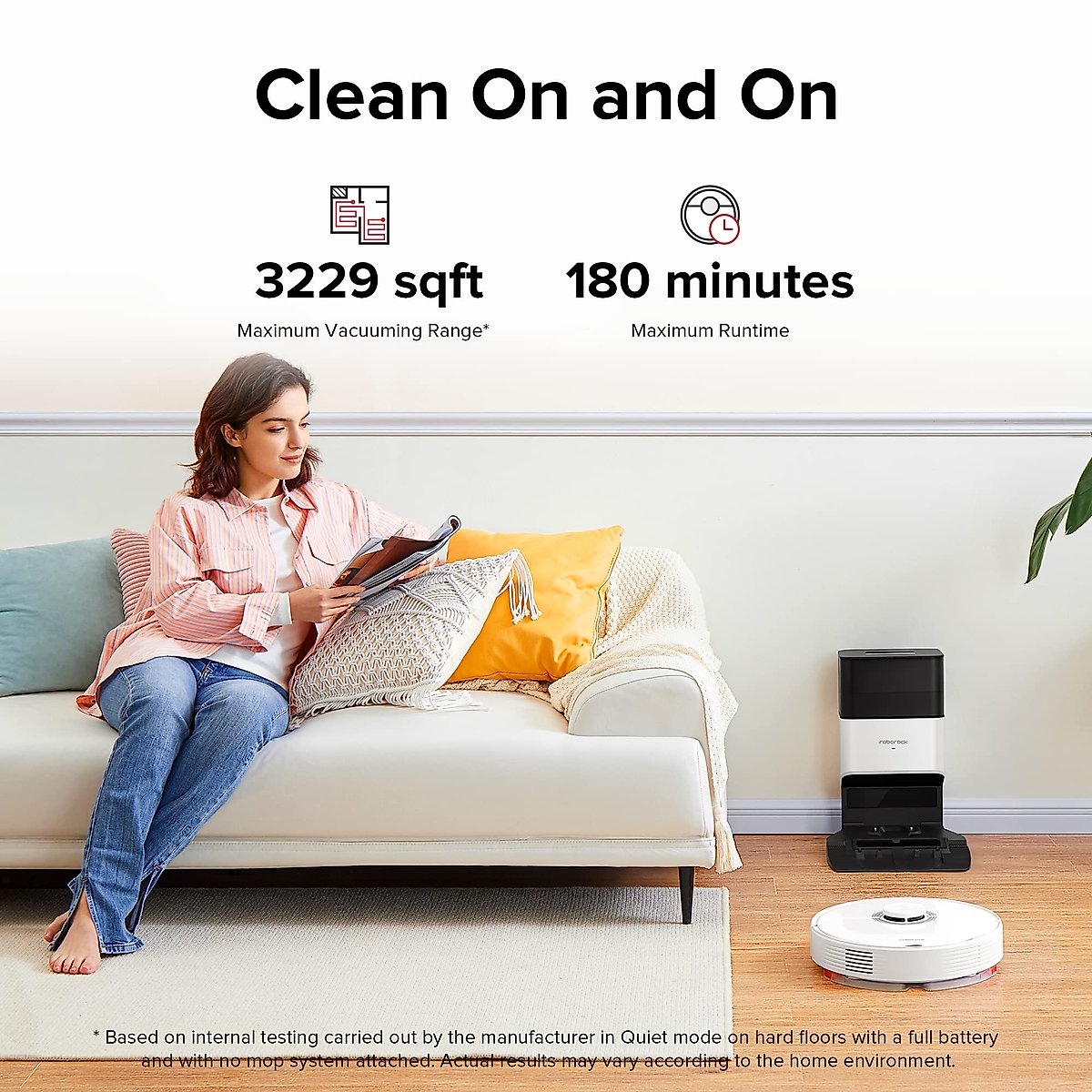 roborock Q7 Max+ Robot Vacuum Cleaner, Hands-Free Cleaning for up to 7 Weeks, Robotic Vacuum with APP-Controlled Mopping, 4200Pa Suction, No-Mop&No-Go Zones, 180mins Runtime