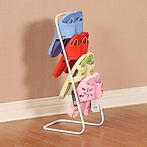 N/A European Creative Living Room Floor Multi-Layer Wrought Iron Shoe Rack Simple Bathroom Toilet Slippers Shelf Dormitory Shoe Rack (Color : E)