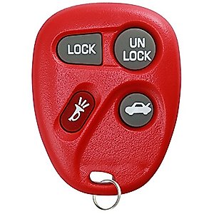 KeylessOption Keyless Entry Remote Key Fob Replacement for 10443537 -Red
