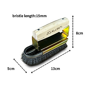 ALLGET Iron-Shaped Steel Wire Brush, high-Hardness Steel Wire Suitable for Heavy-Duty Cleaning, Rust Removal, Scraping, and polishing on Hard Surfaces.
