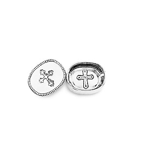 Beatriz Ball Baby Peek-A-Boo Cross Oval Keepsake Box