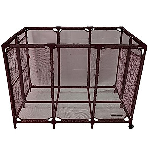 Essentially Yours Pool Noodles Holder, Toys, Floats, Balls and Floats Equipment Mesh Rolling Storage Organizer Bin, XXL, Brown Style 455119