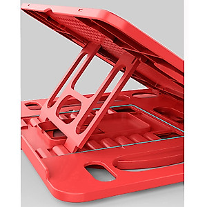 KEROLFFU Laptop Stand Cooler with Rotating Base 360degree,Phone Stand Include, Portable Foldable Laptop Riser for 10 to 17” Notebook (Suits MacBook/Air)