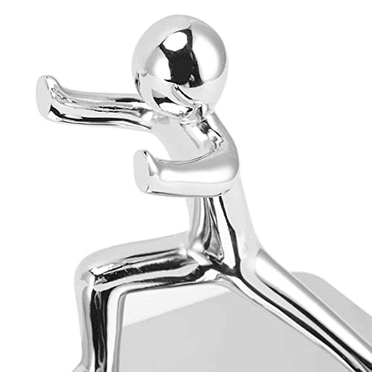 Agatige Metal Bookends, Book Stoppers Fung Fu Man Heavy Duty Stainless Steel Man Bookends Nonskid Bookends Art Bookend