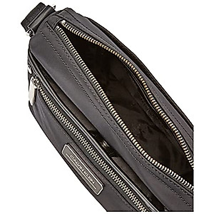 Calvin Klein Sussex Nylon Top Zip Crossbody, Black/Silver