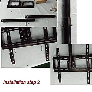 Henxlco Adjustable Ceiling TV Wall Mount Tilt Bracket Fits Most 26 28 32 40 42 47 50" LCD LED Plasma, Some up to 55" Flat Panel Screen Display with VESA 400x400 400x300 400x200 300x300 200X 200mm