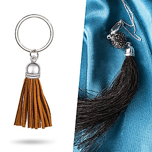 Aylifu 50pcs Silver Cord End Caps Glue-in Tassel Cap Clasps Connectors Leather Cord Findings Kit for DIY Bracelet Necklace Jewelry Making