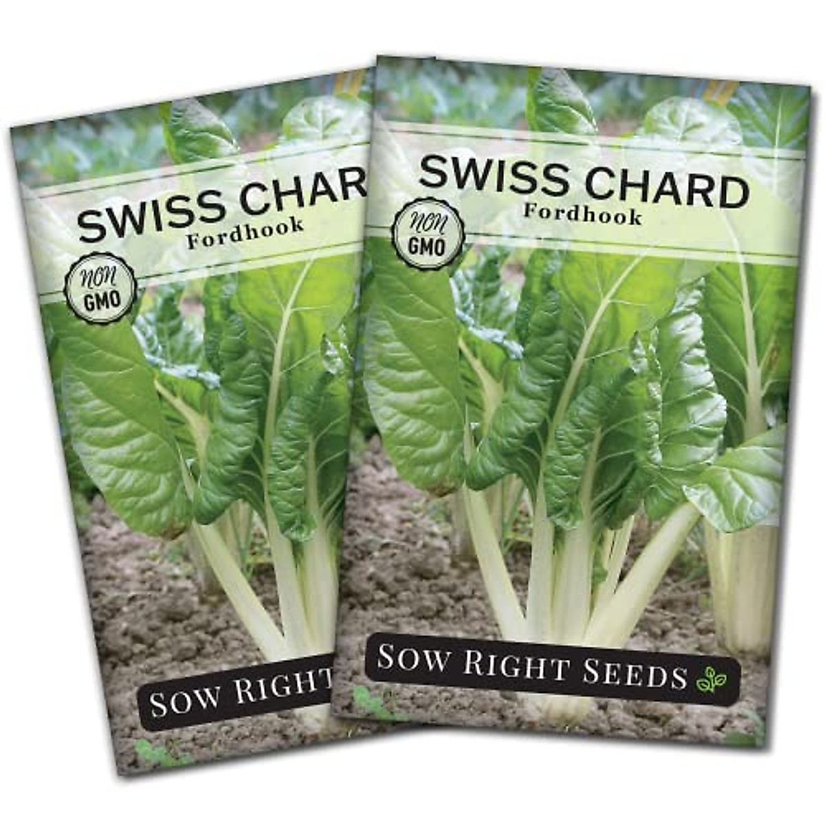 Sow Right Seeds - Fordhook Swiss Chard Seed for Planting - Non-GMO Heirloom Packet with Instructions to Plant and Grow an Outdoor Home Vegetable Garden - Nutritious, Flavorful - Great Gift (2)