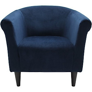 Mainstays Microfiber Bucket Accent Padded Chair (Microfiber, 18" Navy Blue)