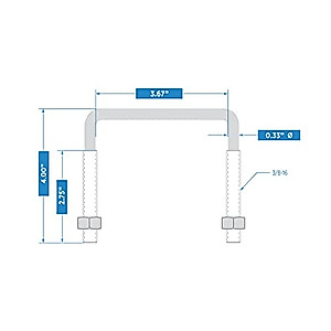 National Hardware N244-996 2192BC Lumber Size Square U Bolt in Zinc plated,3/8" x 3-5/8" x 4"