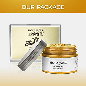 Temporary Hair Color Wax - 4.23 oz Instant Cream Pomade for Party, Cosplay, and Easy Cleaning (1, Gold)