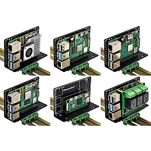 DIN Rail Mount Bracket for Raspberry Pi 1A+ 1B+ 2B 3B 3B+ 4B Zero, UNO Mega-2560 BeagleBone Black