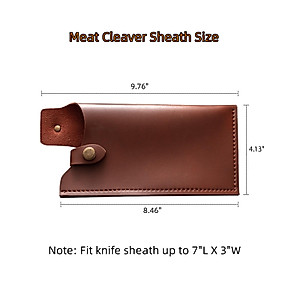 Senvitate Knife Sheath, Meat Cleaver Sheath, Universal Kitchen Butcher Knife Case, Chef Knife Edge Guard, Abrasion Resistant Cleaver Knife Cover Sleeves Knife Protectors