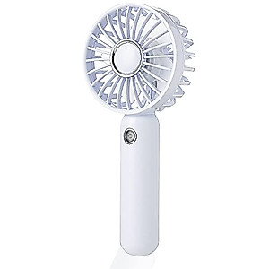 RNKRUN Mini HandHeld Portable Fan, Small Personal Battery Operated Fan Lash Fan Quiet usb Rechargeable 3 Speed Adjustable for Outside Travel Patios Indoor Shop Women Men Kids Girl Eyelash Makeup,white