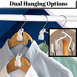 Alnoor USA Clothes Hanger Connector Hooks 100 Pack | Hanger Hooks for Clothes| Organize Your Closet with Space Hooks & Clothes Hook| Portable & Sturdy| Connector Hooks for Hanging Clothes & More