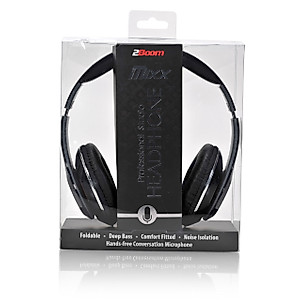 2BOOM MIXX Professional Over Ear Studio Foldable Digital Stereo Bass Wired Headphone Black