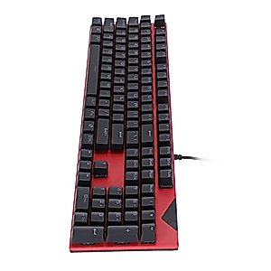 Kafuty-1 USB Mechanical Keyboard, 104 Keys Ergonomic PC Gaming Keyboard with 20 Kinds of Light Modes, Red Switch, for Win XP 7 8 10, for OS X 10.2 and Above(red)