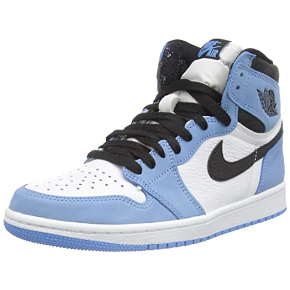 Nike Men's Air Jordan 1 Mid Shoes, White/University Blue-black, 9