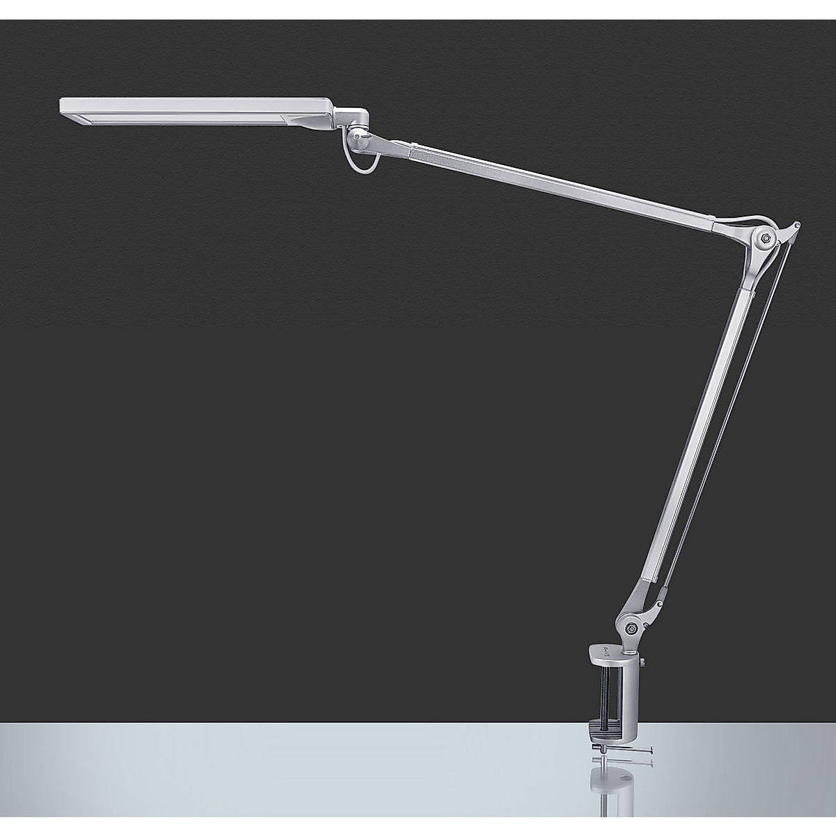 PHIVE LK-2 Architect Desk Lamp with Metal Swing Arm, Dimmable Workbench Lamp (4 Lighting Modes, 6 Brightness Levels), Eye-Caring Architect Task Table Light, Clamp on Desk Light for Office, Drawing