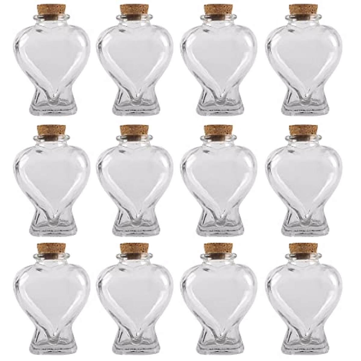 Michaels Bulk 12 Pack: Heart-Shaped Glass Bottle by Ashland™
