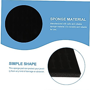 ABOOFAN 20 Pcs Ring Display Pad Jewelry Accessories Jewelry Display for Selling Earring Sponge Holder Retail Black Choker Necklace Pallet Jewelry Display Sponge Pad Travel Girl Ring Holder