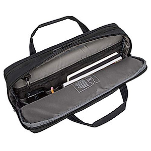 Targus Cypress Briefcase with EcoSmart for Business Traveler and School with 2-Compartments, Padded Shoulder Strap, Protective Slipcase Sleeve fits 15.6-Inch Laptop, Black (TBT926GL)