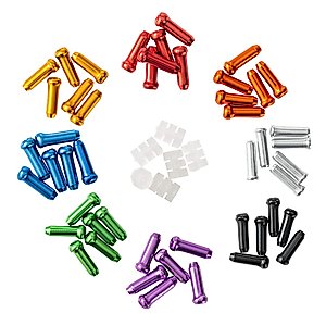 Bike Cable End Caps, Cable End Crimps, Cable Caps for Bike Shift Alloy, Bicycle Brake Cables End Caps(48PCS), O-Ring Brake Cable Rubber Donuts(6PCS)
