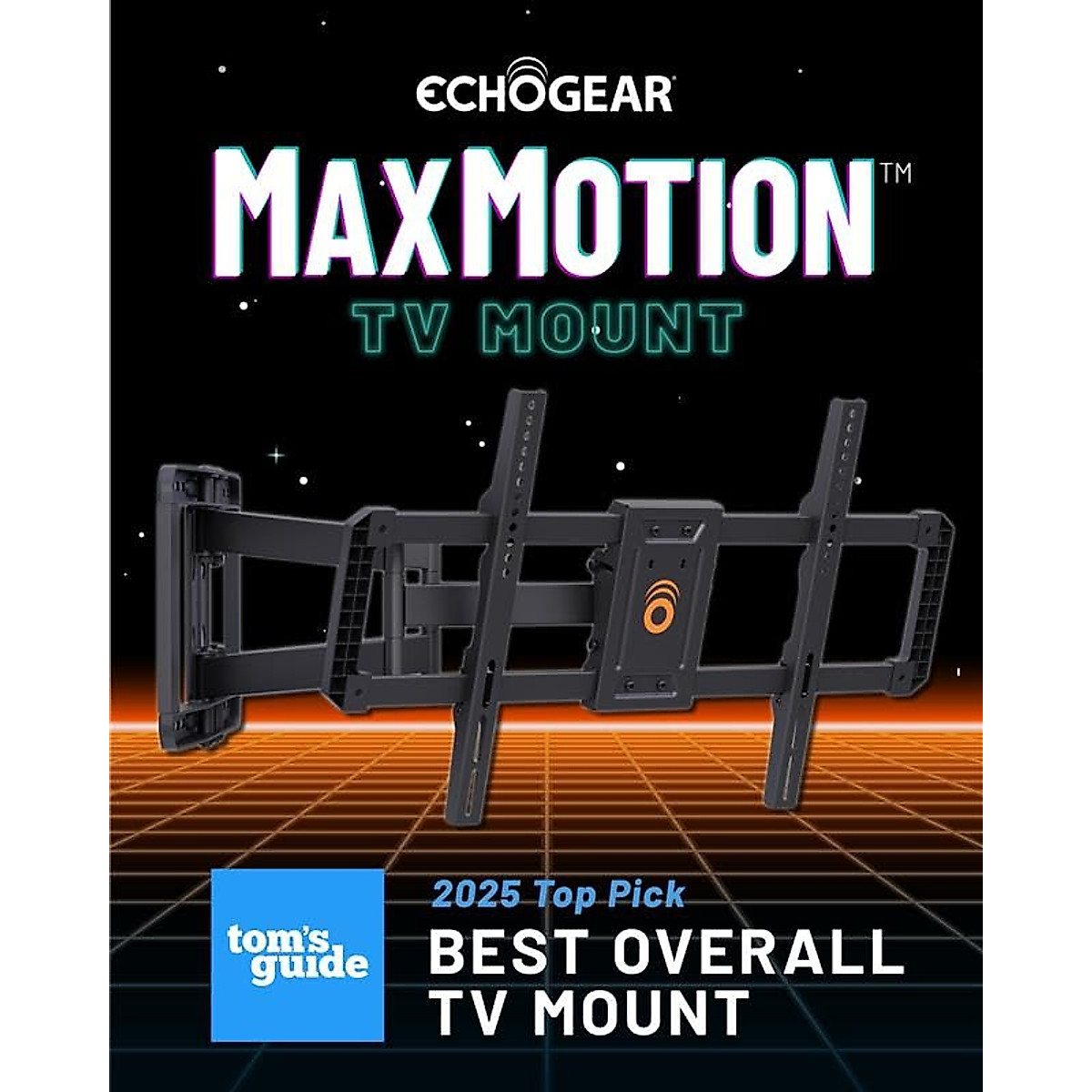 ECHOGEAR TV Wall Mount for Large TVs Up to 90" - Full Motion with Smooth Swivel, Tilt, & Extension - Universal Design Works with Samsung, Vizio, LG & More - Includes Hardware & Wall Drilling Template