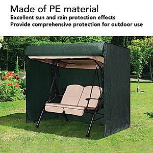 BLSYHDH Outdoor Swing Cover,3 Triple Seater Hammock Cover Garden Swing Cover,Waterproof Patio Swing Cover,Windproof Chair Cover for Furniture,Weather Protector,80.3x43.3x69.7 inch