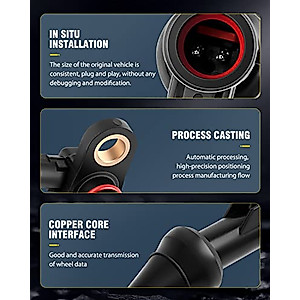 OCPTY ABS Sensor, Front Left Right Wheel Speed Sensors Fit for 2005 2006 2007 2008 2009 2010 for Ford F-250 Super Duty,2005 2006 2007 2008 2009 2010 for Ford F-350 Super Duty ALS505 Pack of 2