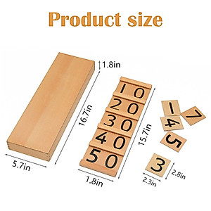 LEADER JOY Montessori Math Materials Teens & Tens Boards Preschool Toddler Toys Seguin Boards Home Edition