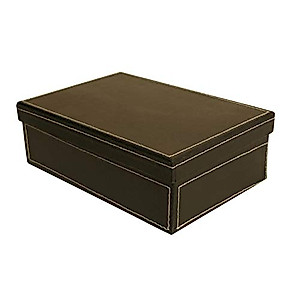 Wald Imports Black Paperboard 9.5" Decorative Storage/Organizer Basket